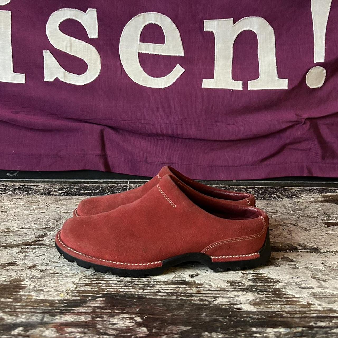 Beautiful vintage Cole Haan clogs in red... - Depop