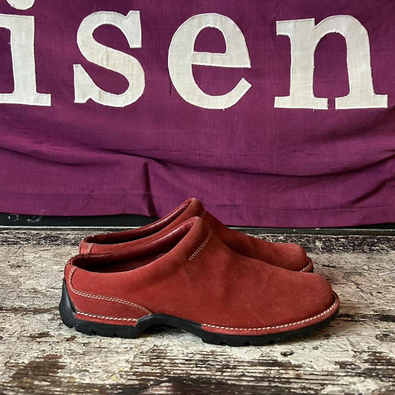 Beautiful vintage Cole Haan clogs in red... - Depop