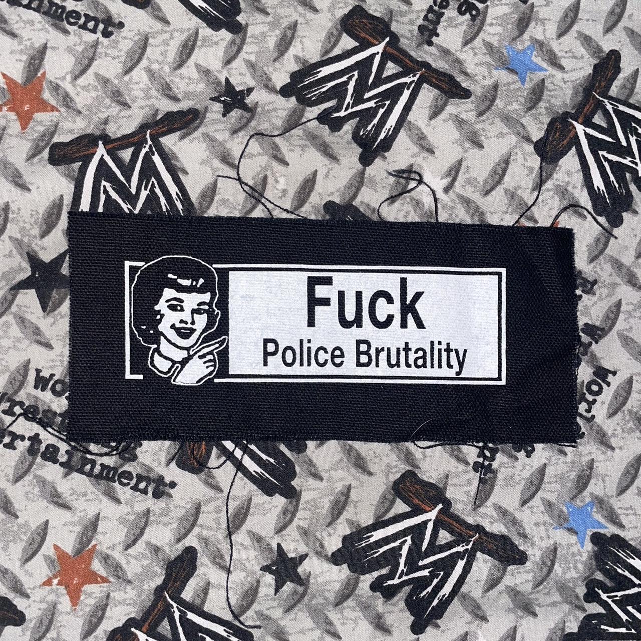 f cop brutality patch idk where it’s from #punk... - Depop