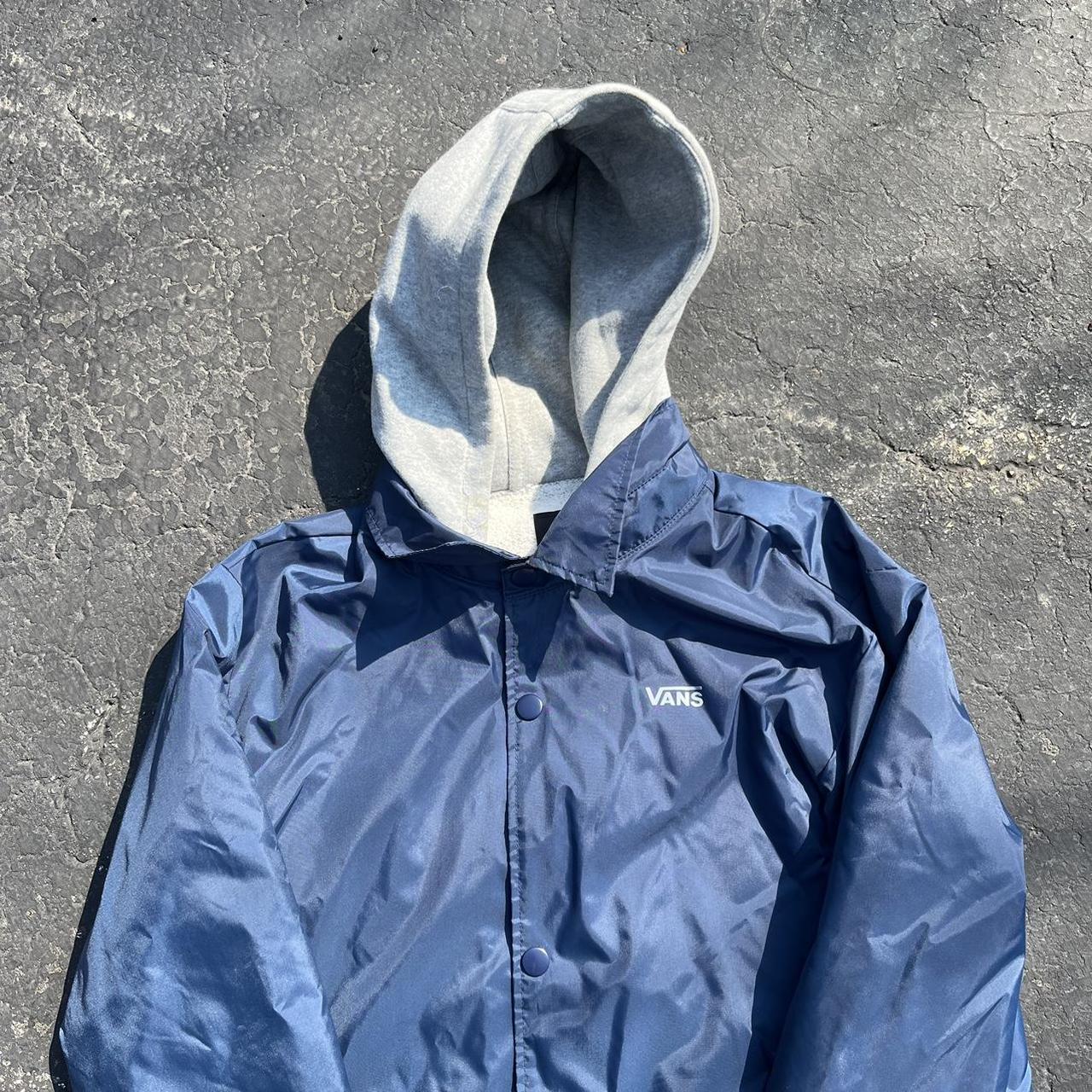 Vans Grey and Blue Jacket | Depop