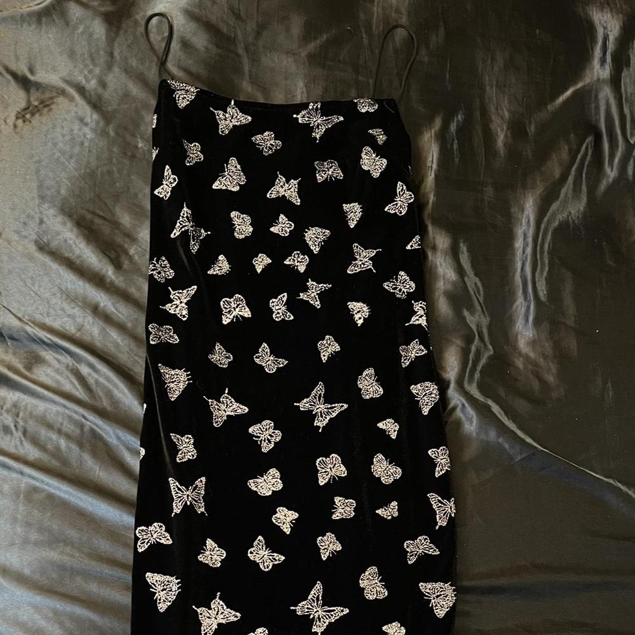 Motel Rocks velvet sparkly butterfly midi dress with... - Depop