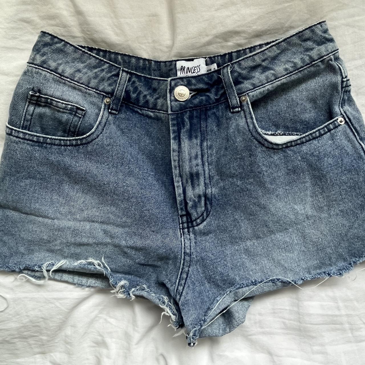 Princess Polly denim shorts size 0 -in great... - Depop