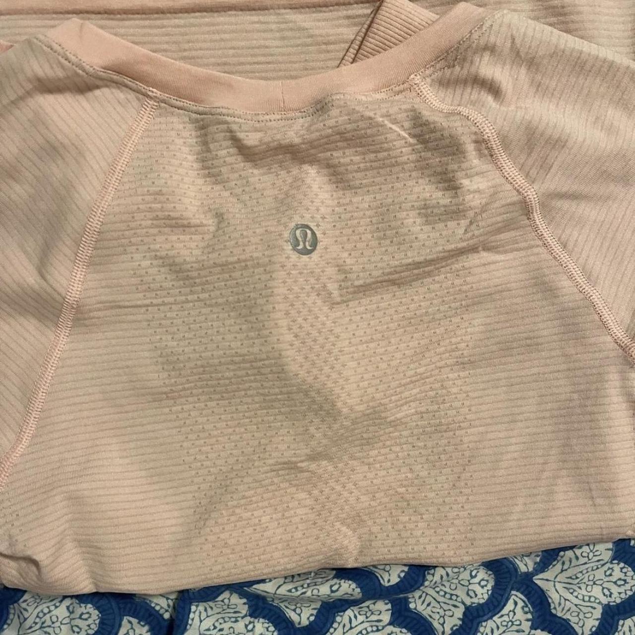 Lululemon pink racer length long sleeve swiftly tech... - Depop