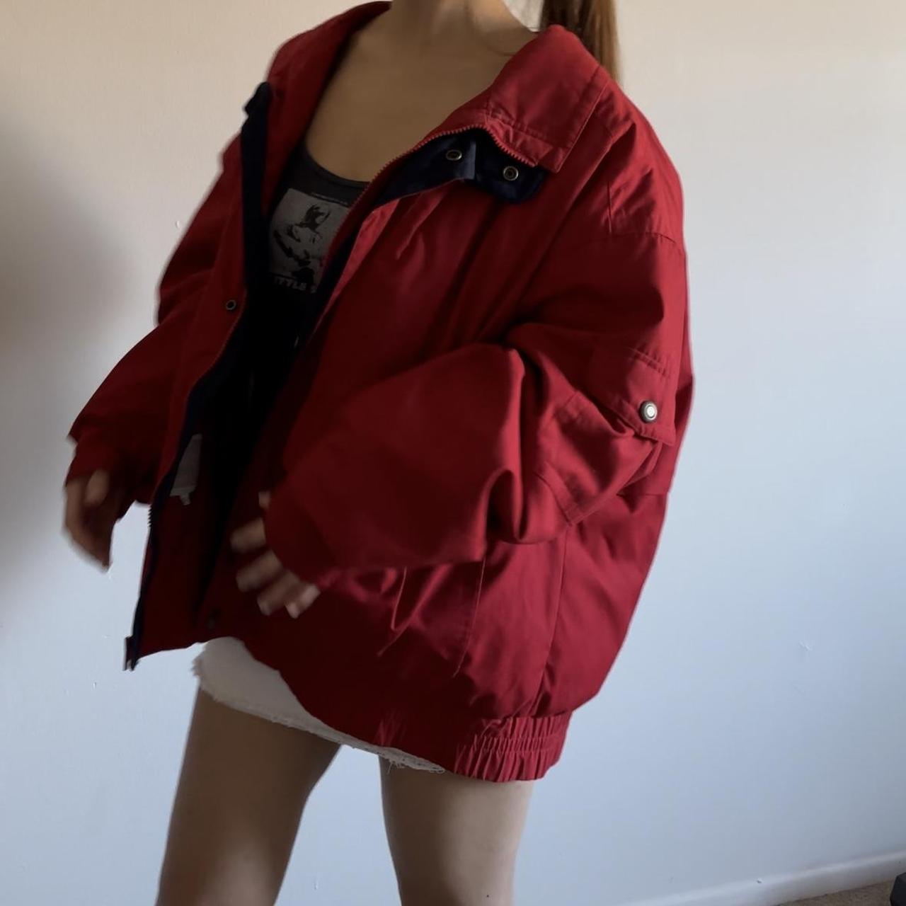 Red bomber jacket Size large It fits perfect... - Depop