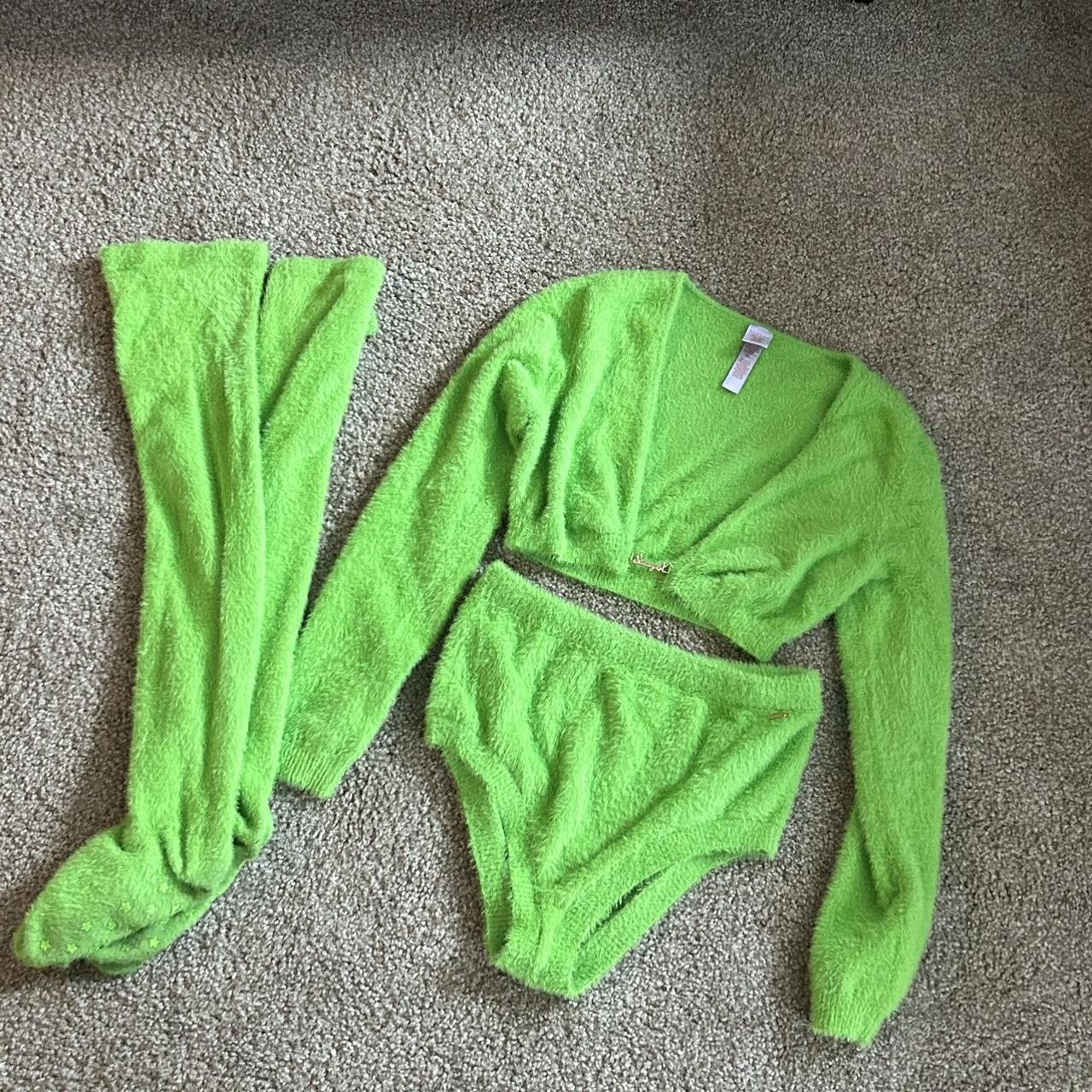 Savage X Fenty Womens Green Pajamas Depop