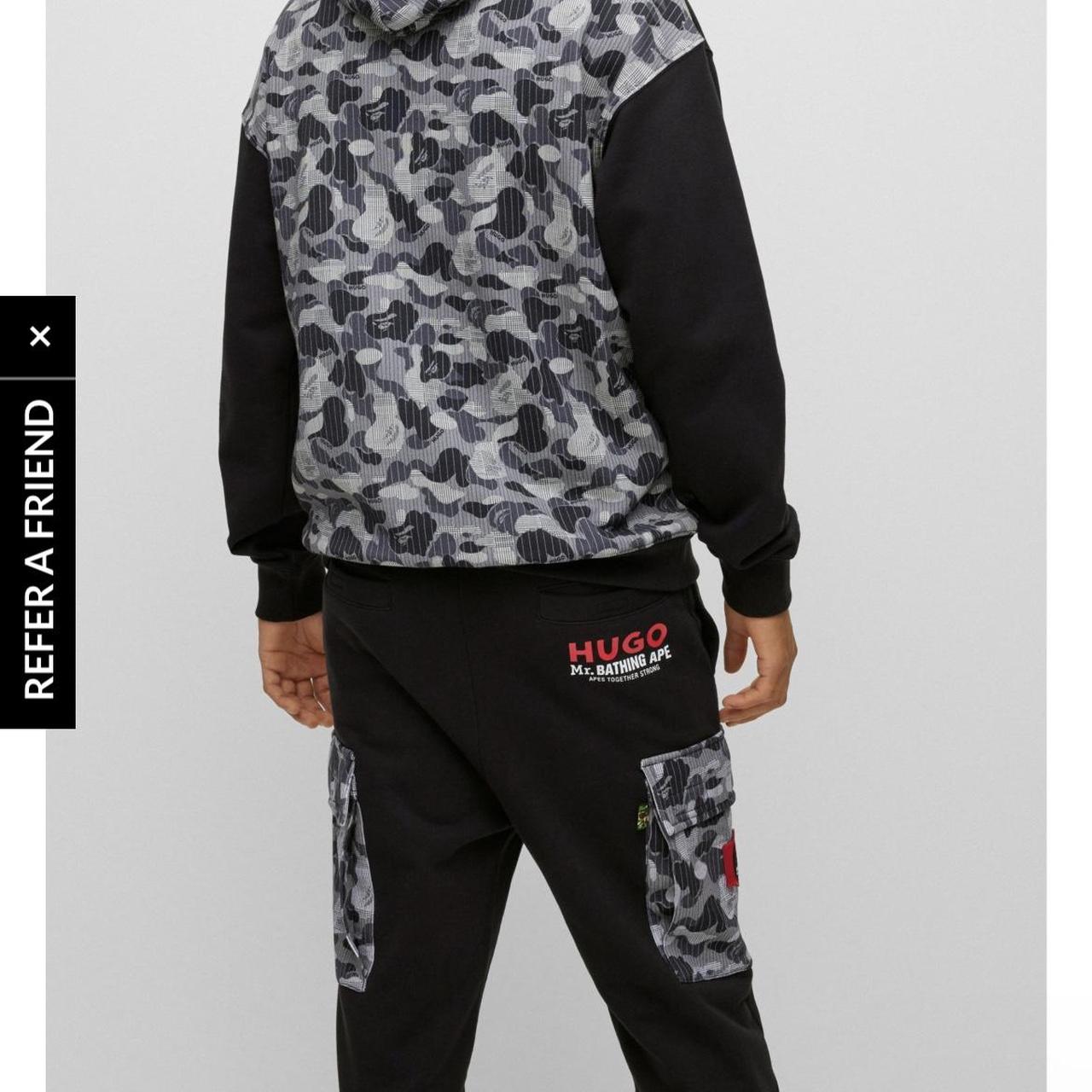 bathing ape x Hugo boss collab hoodie and sweat... - Depop