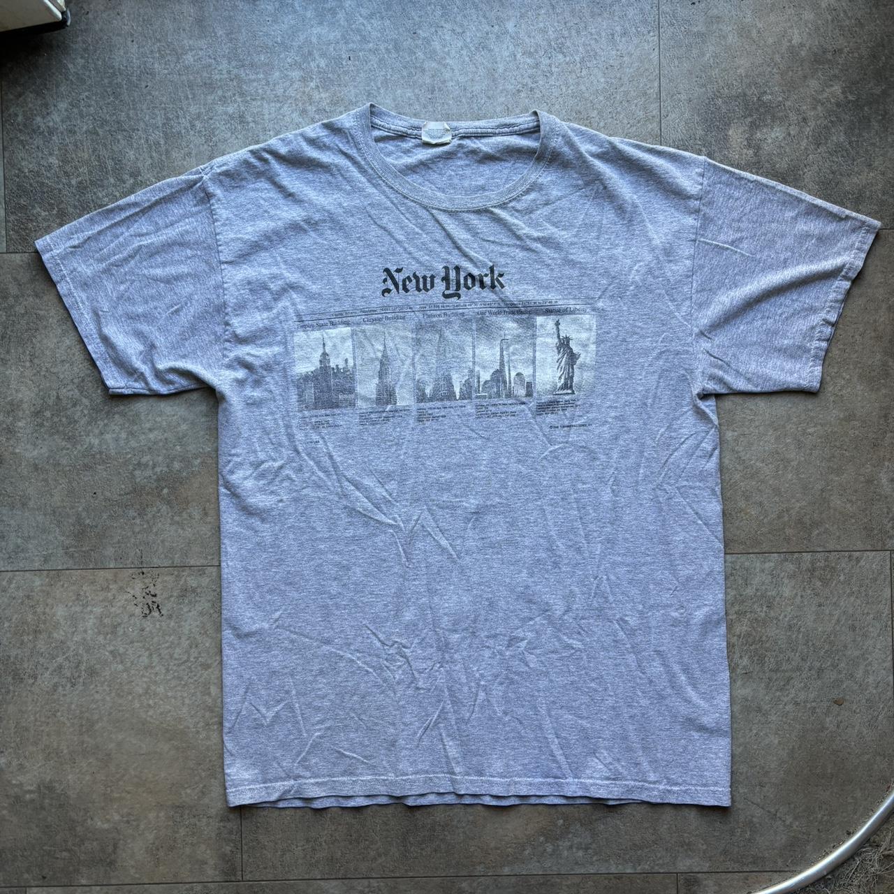Vintage New York Monuments / Buildings T shirt... - Depop