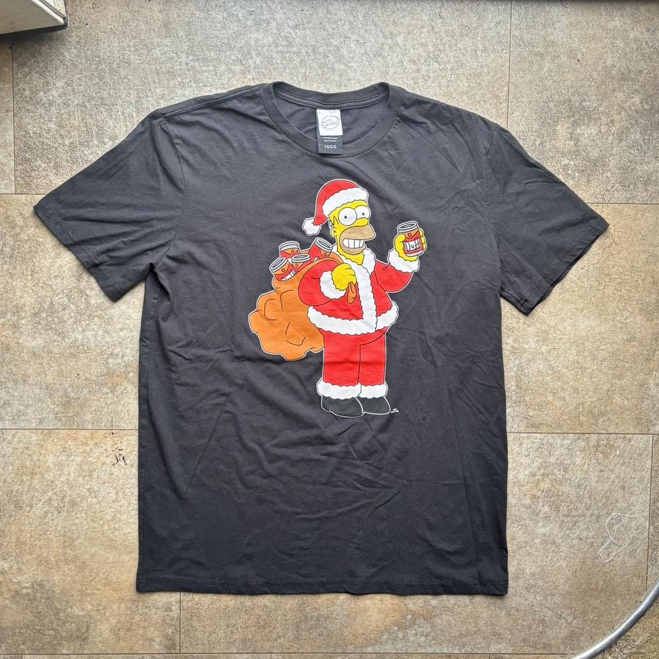 The Simpsons Ho Ho Homer Christmas Graphic Tshirt... - Depop