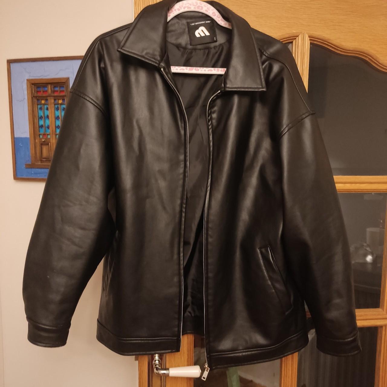 Vintage Japanese faux leather jacket Size XL - fits... - Depop