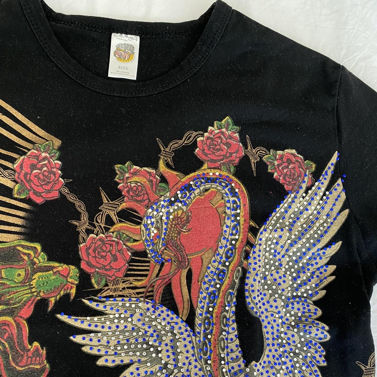 Ed Hardy Men's Black T-shirt | Depop