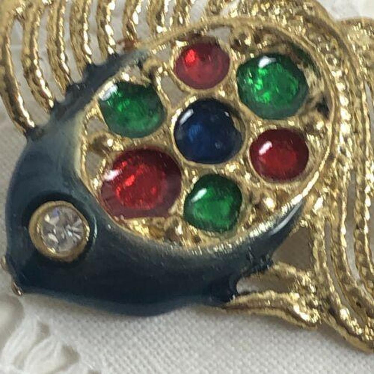 Vintage Brooch - Costume jewellery - DAXON - Fish... - Depop