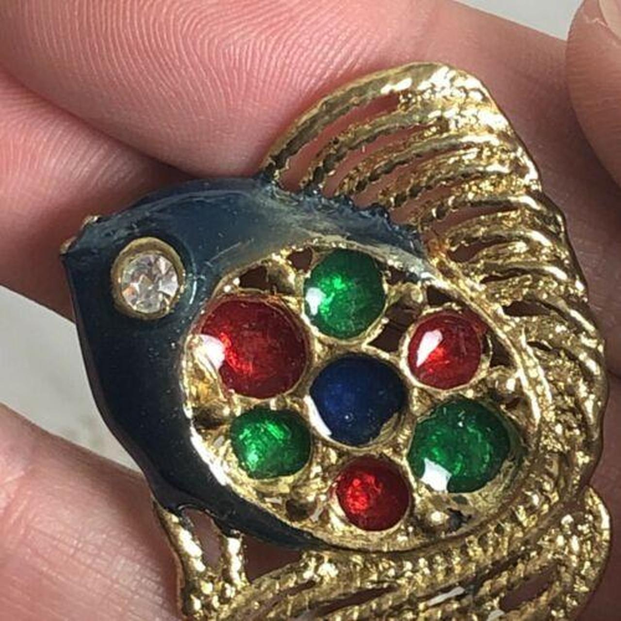 Vintage Brooch - Costume jewellery - DAXON - Fish... - Depop