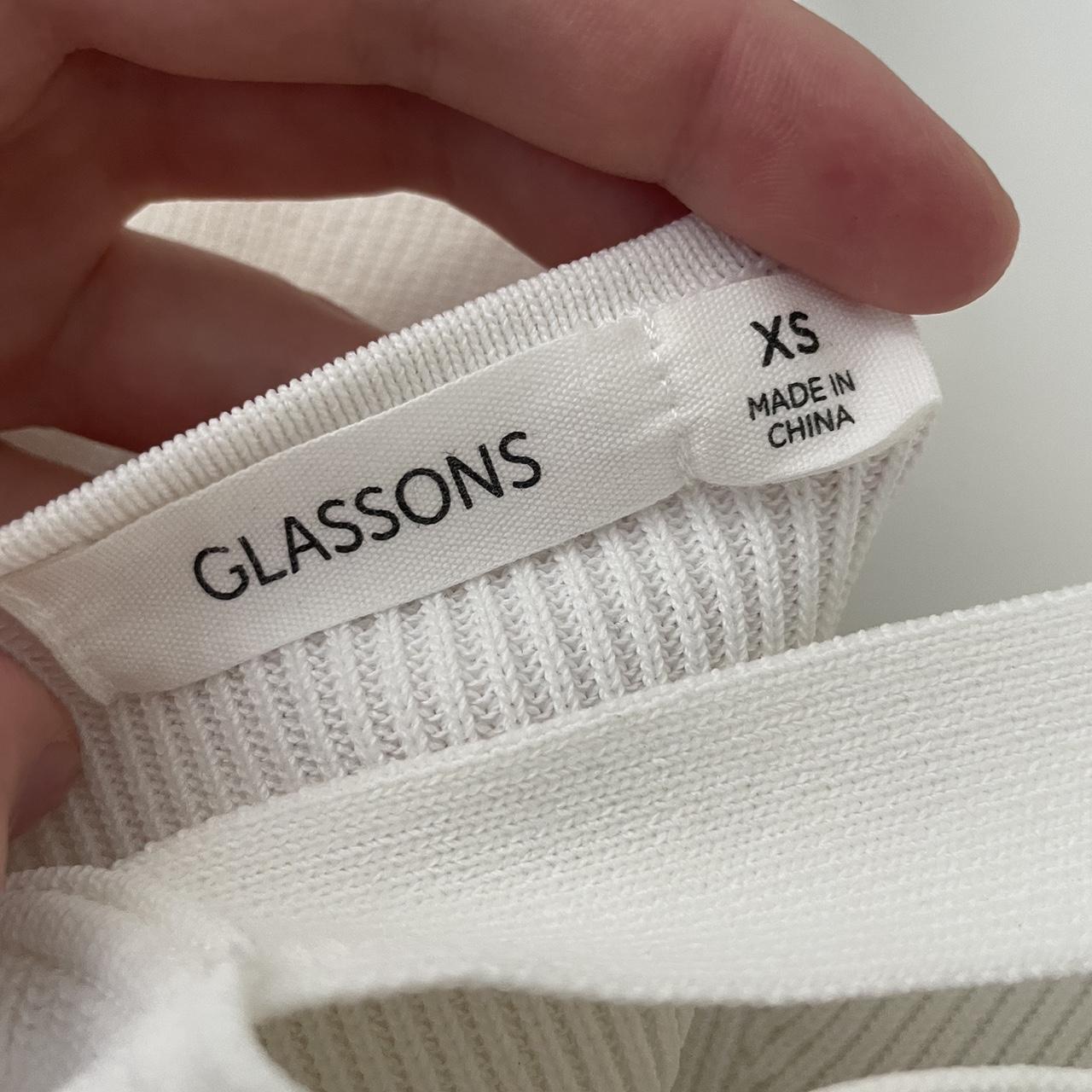 White glassons top Size XS/6-8 Worn once - Depop