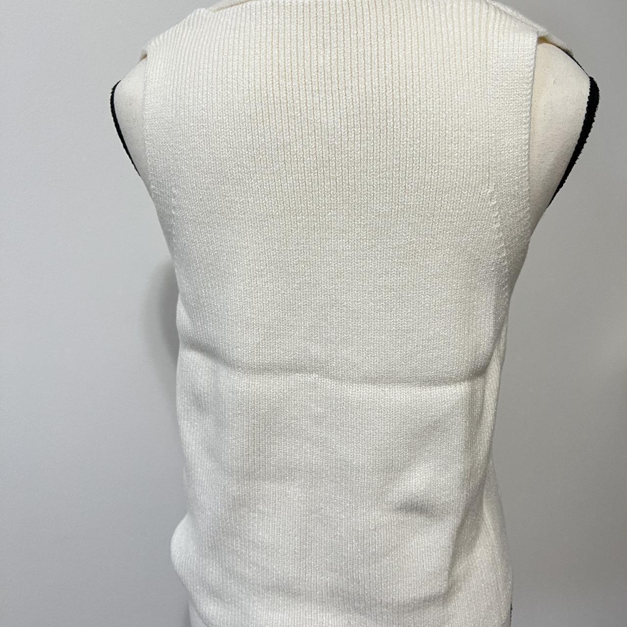 White knit vest too with adjustable clasps in the... - Depop