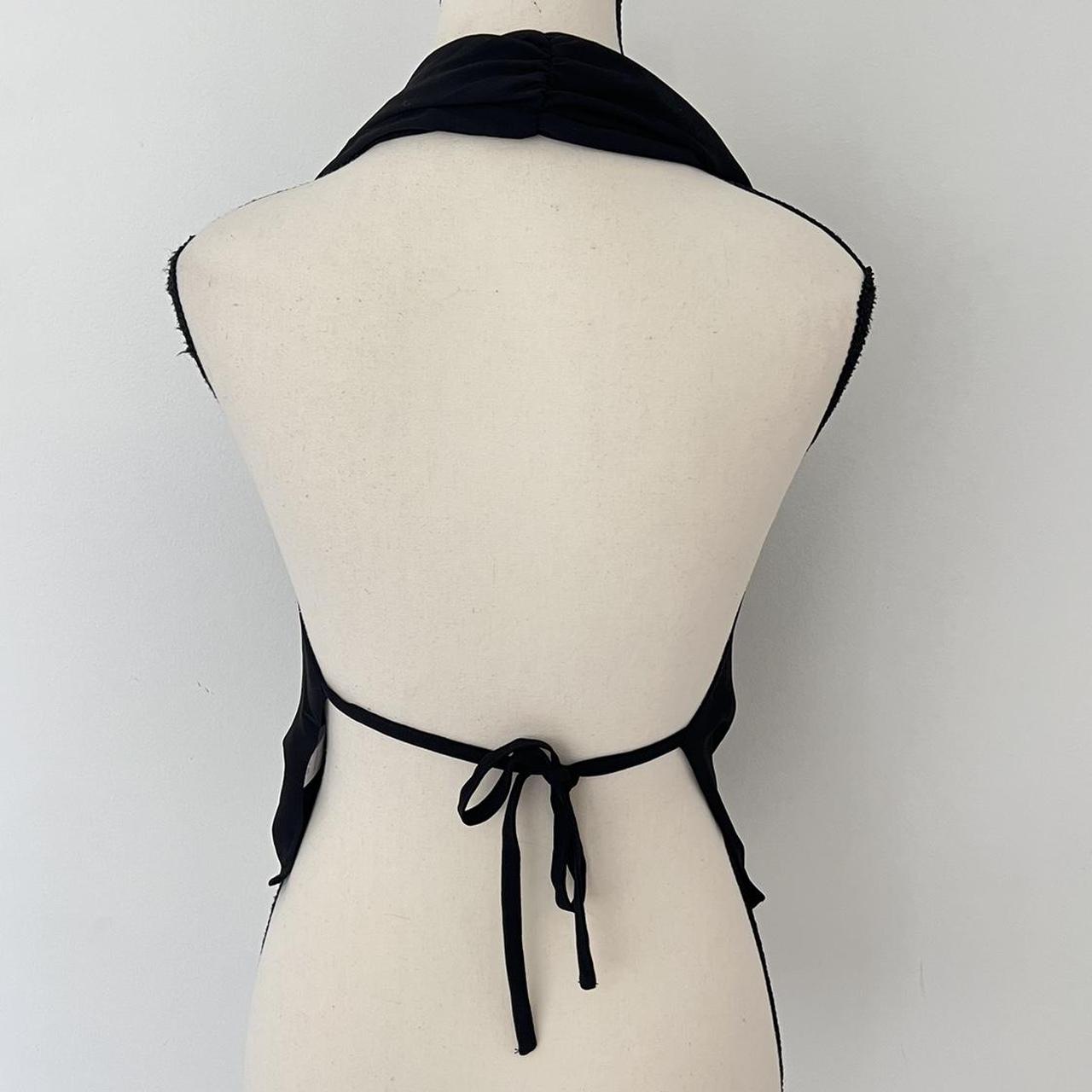 Black cowl neck halter top Low scoop neck with... - Depop