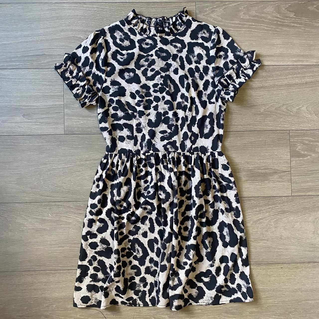AX Paris leopard print high neck dress 🐆 Size 8🪡... - Depop