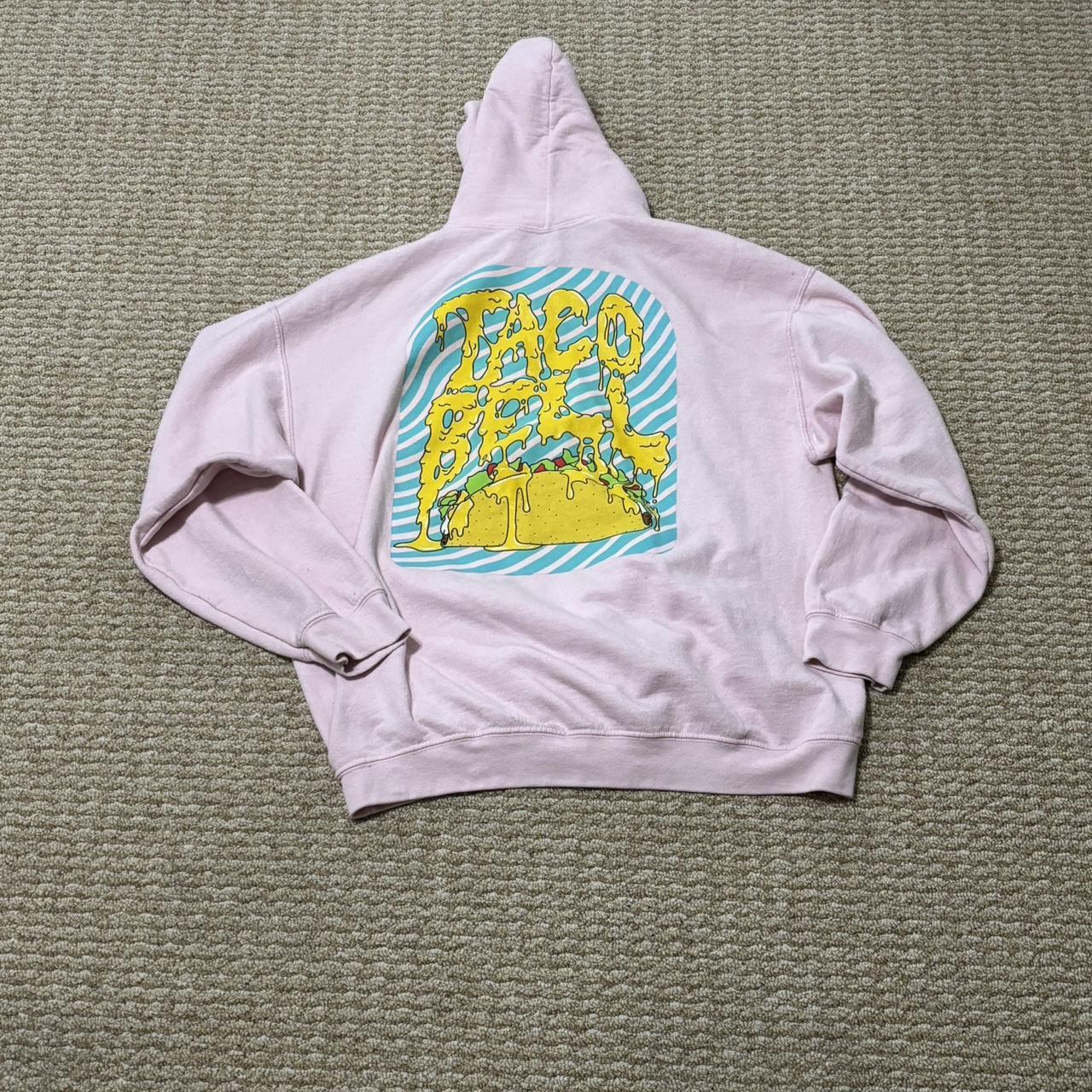 Pink Taco Bell Graphic Hypebeast Hoodie - Depop