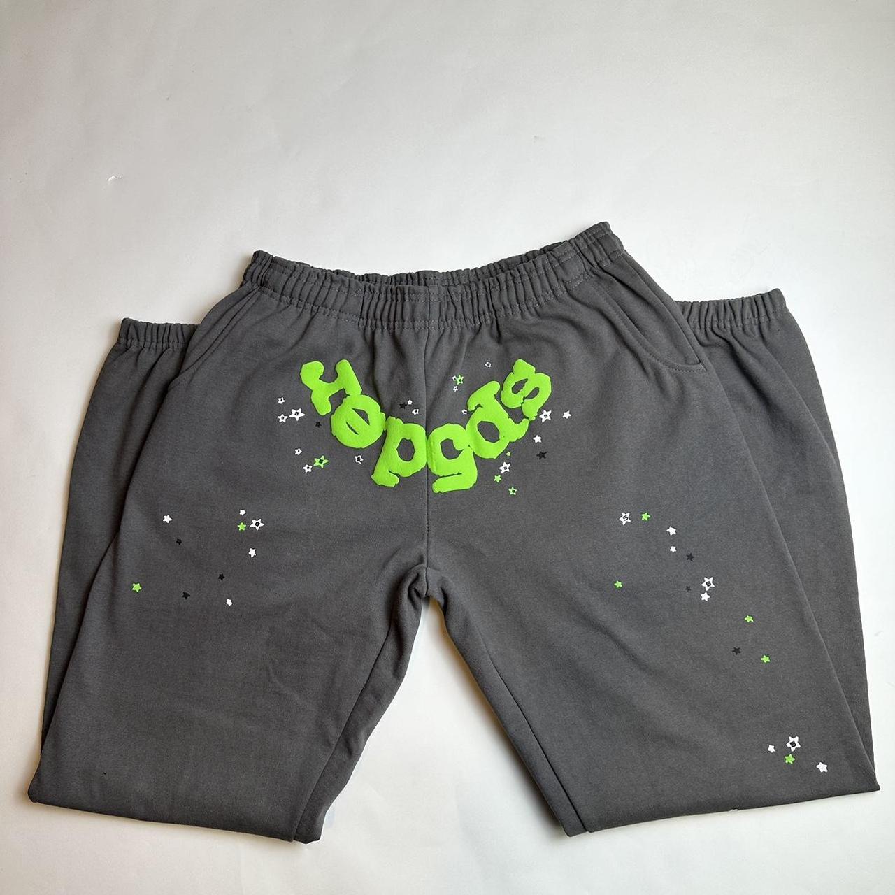 Sp5der grey sweatpants size M brand New - Depop