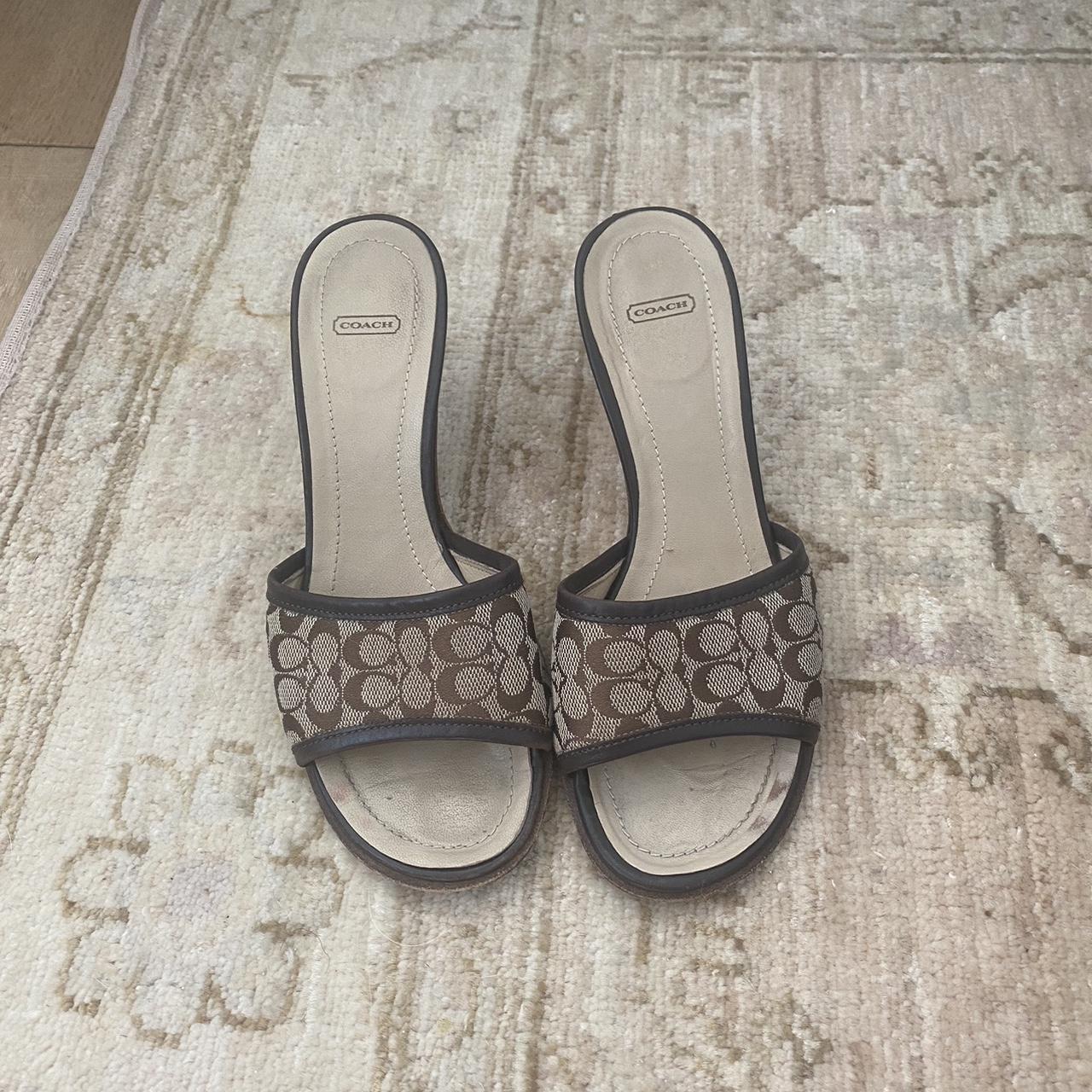 coach mules. i got them at a property auction in... - Depop