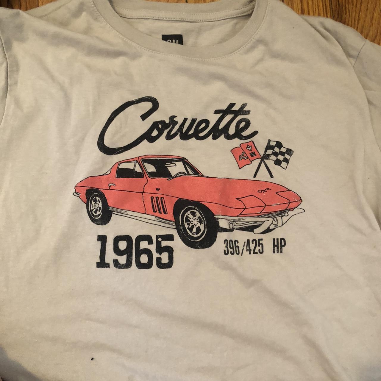 Cute oversized light brown corvette shirt. Awesome... - Depop