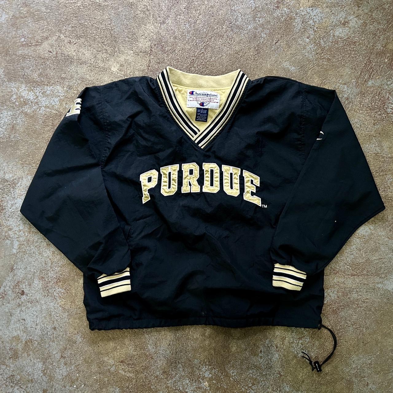 Vintage Champion Purdue Windbreaker SZ FITS XL.... - Depop