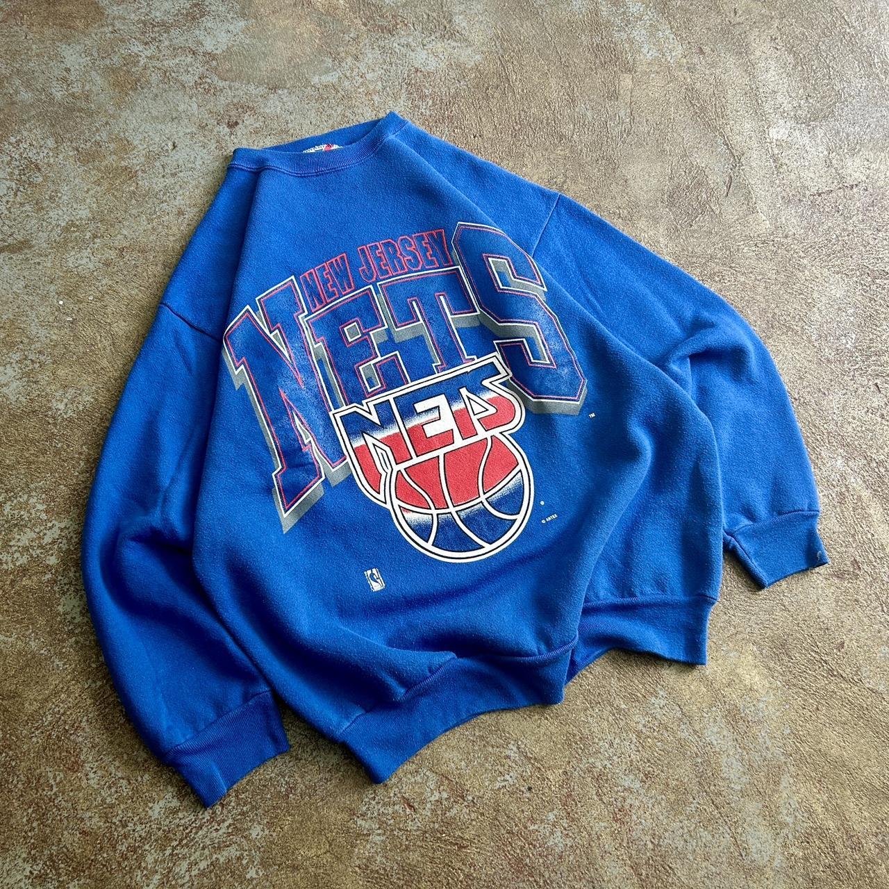 Vintage 90s New Jersey (Brooklyn) Nets Sweatshirt... - Depop