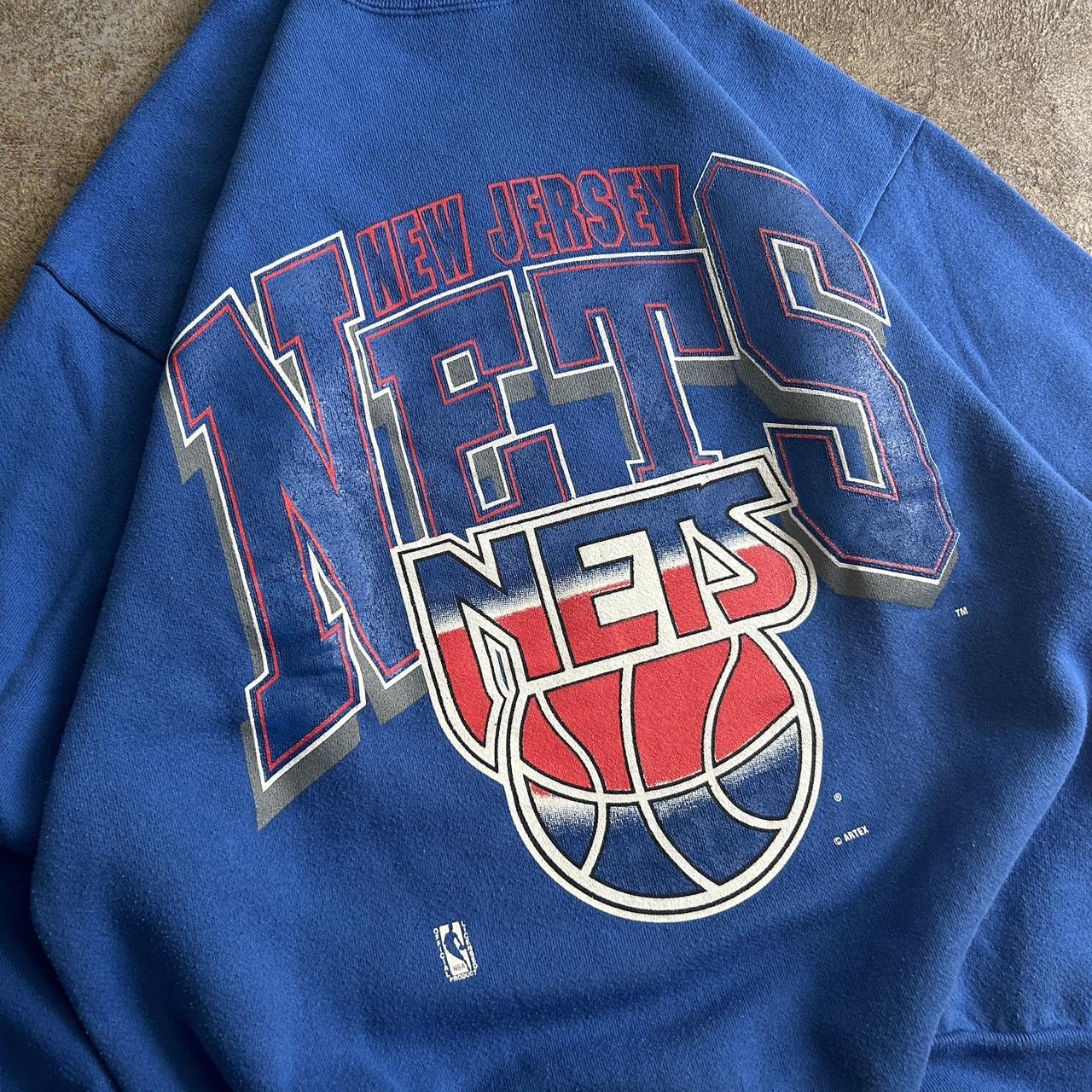 Vintage 90s New Jersey (Brooklyn) Nets Sweatshirt... - Depop