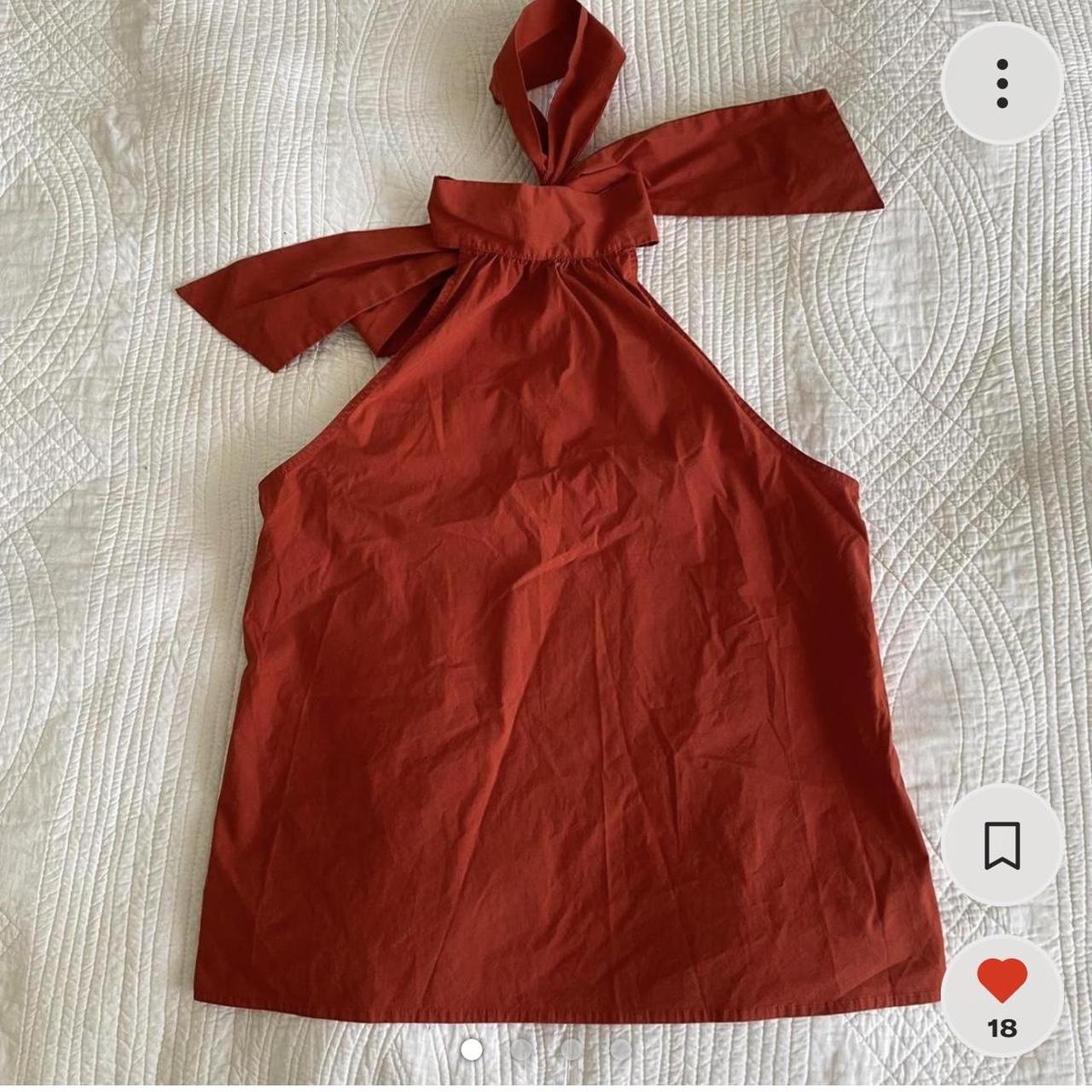 Burnt orange halter Motf brand - size small - Depop