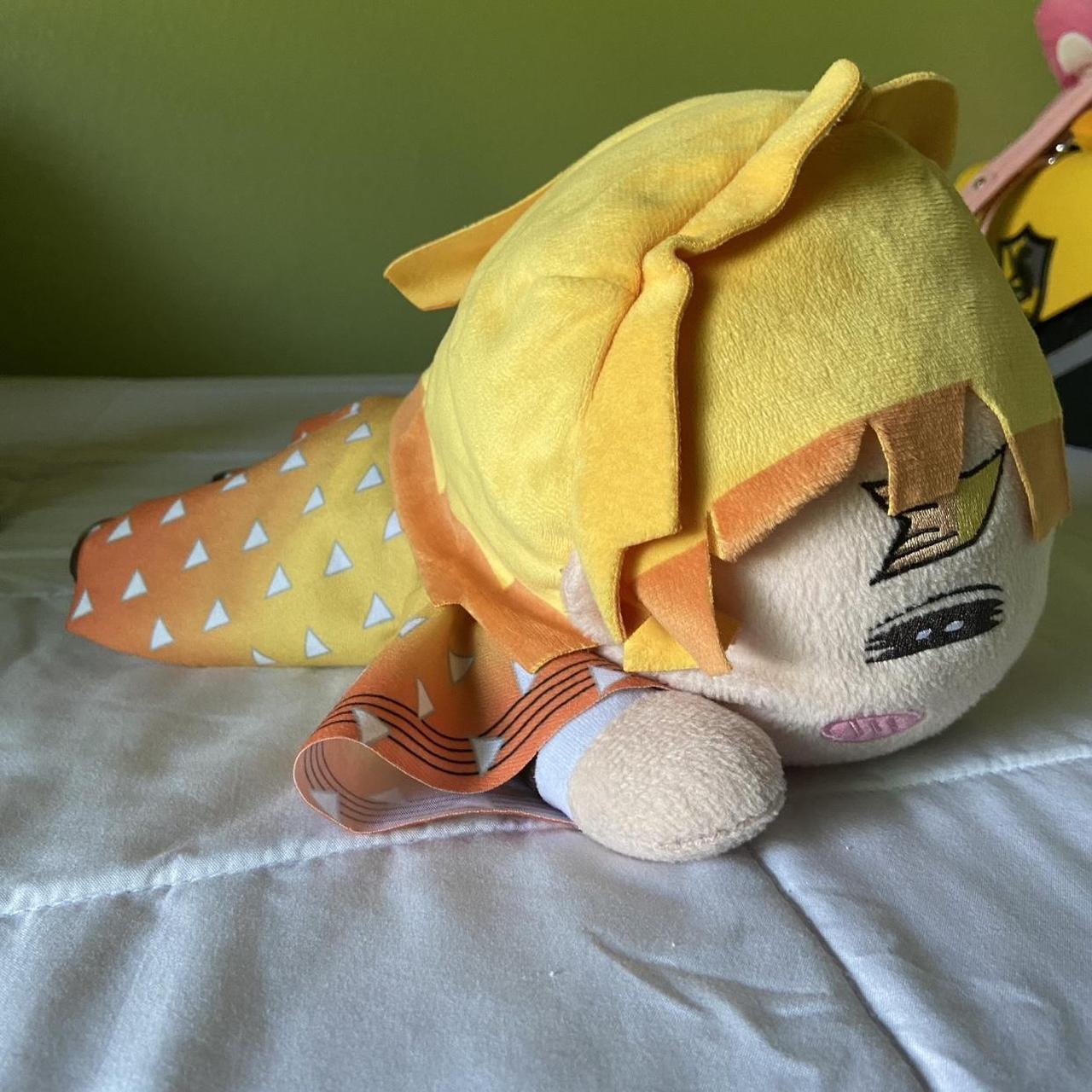 Cute Zenitsu demon slayer laying down plushie.... - Depop