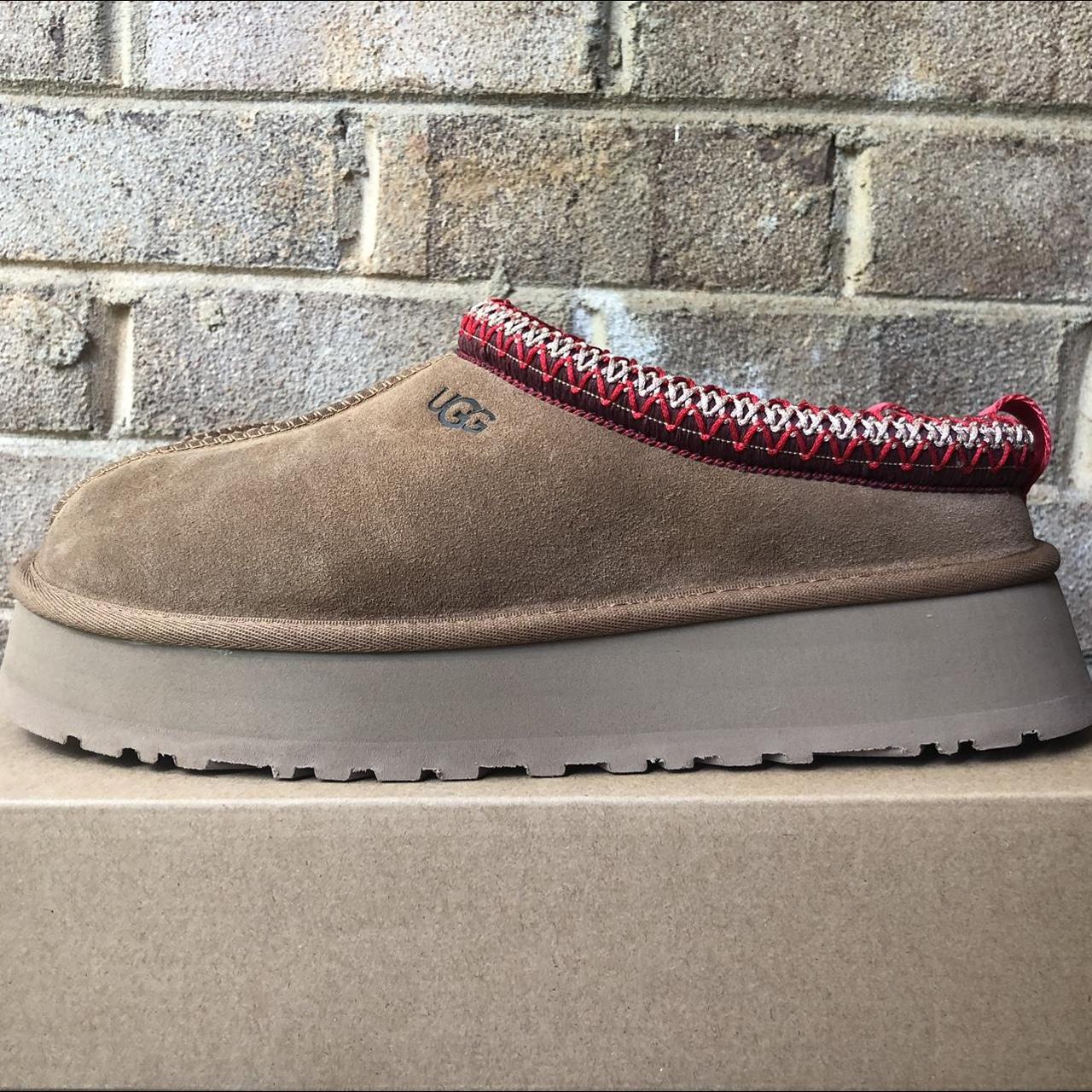 UGG tazz suede mule in chestnut size: women’s 10.... - Depop