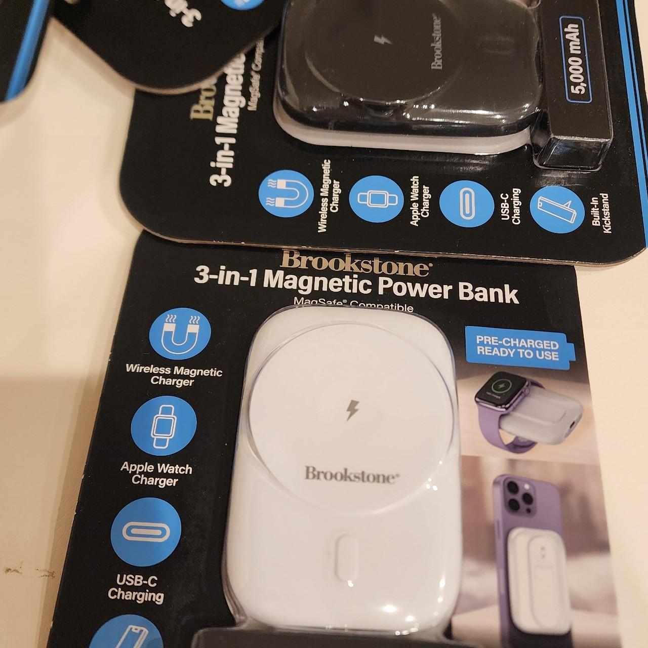 Brookstone 3-in-1 MagSafe-compatible power bank... | Depop