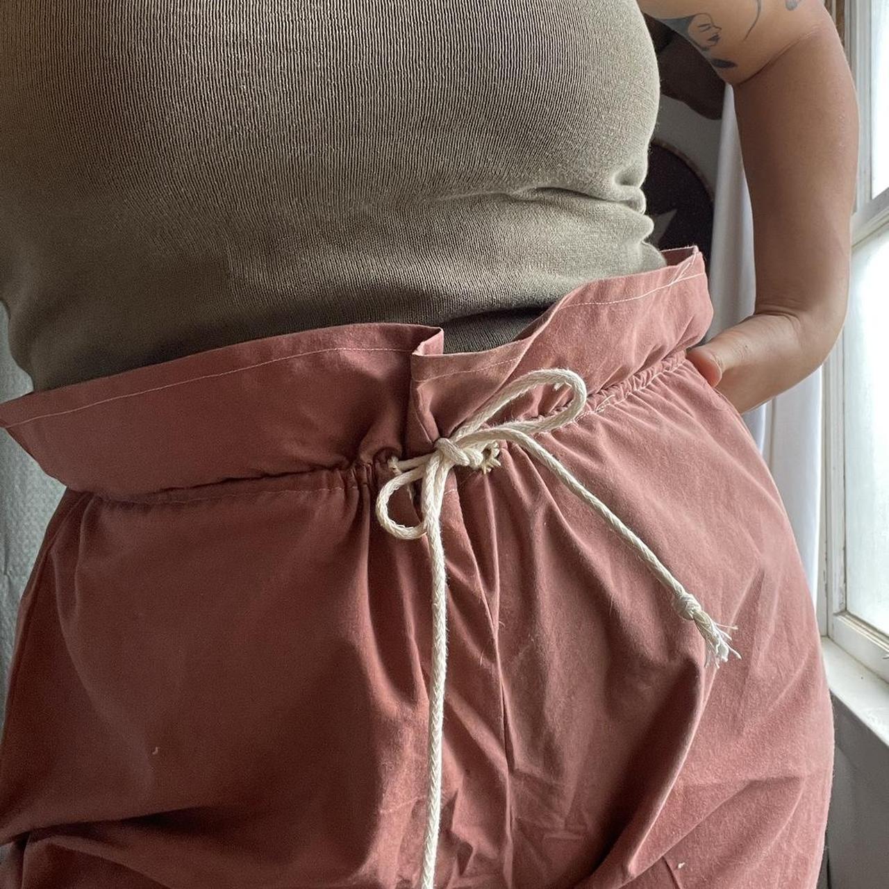 handmade renaissance fair pants clay red made from... - Depop