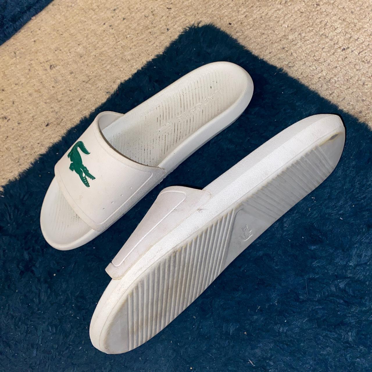 Lacoste sliders worn a couple of times but mint... - Depop