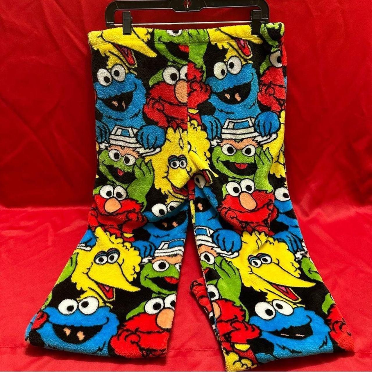 Sesame Street Elmo multicolored pajama fleece size... - Depop
