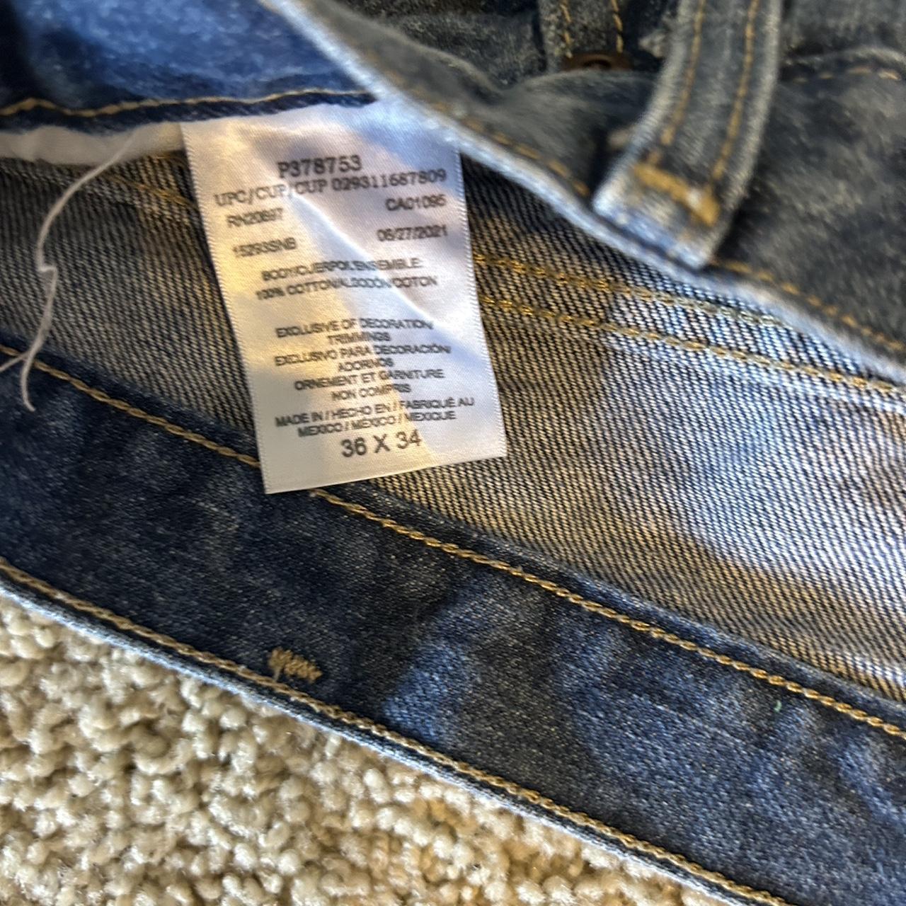 red tan double knee dickies tag says 36x34 but... - Depop