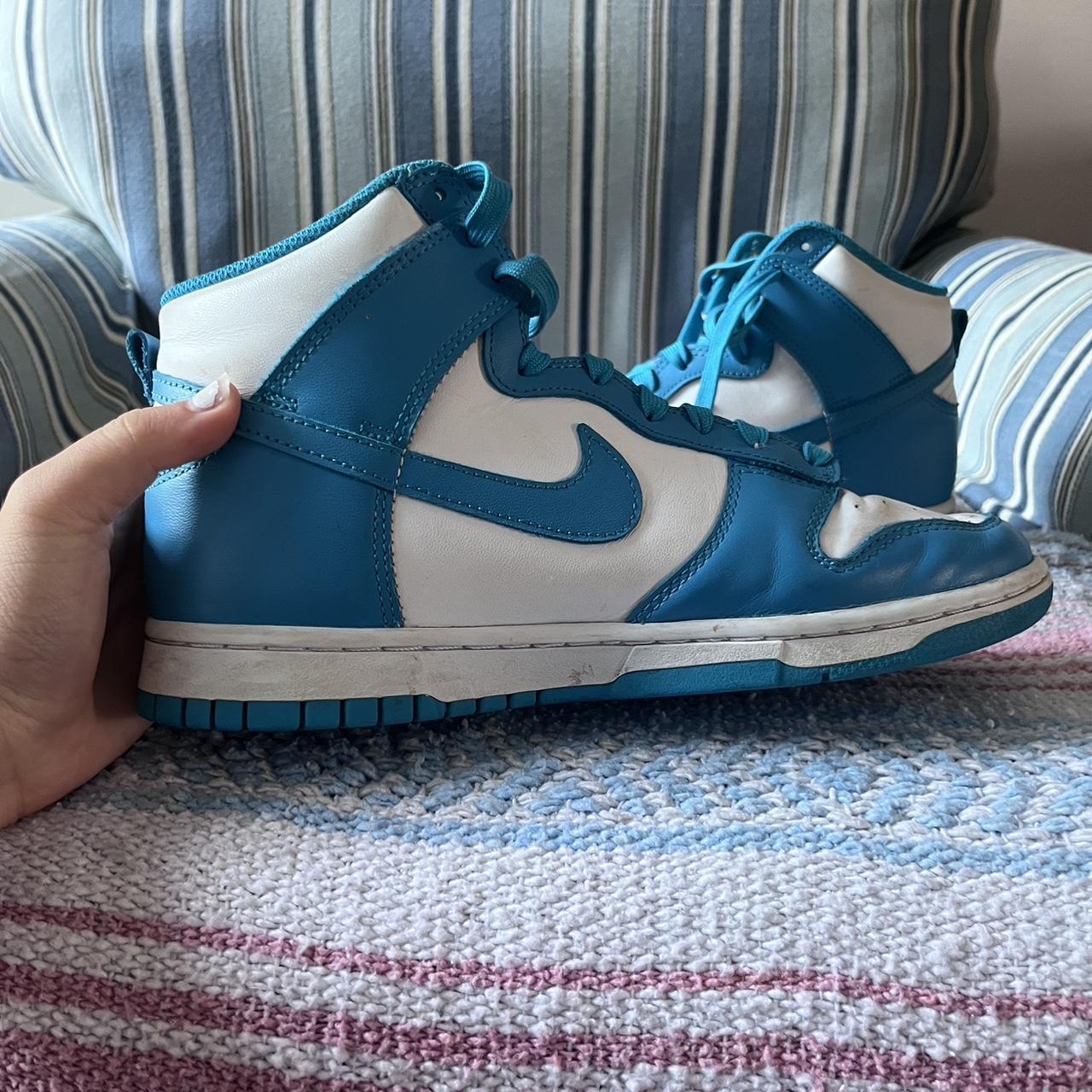 Blue Laser High dunks, originally bought from stock... - Depop