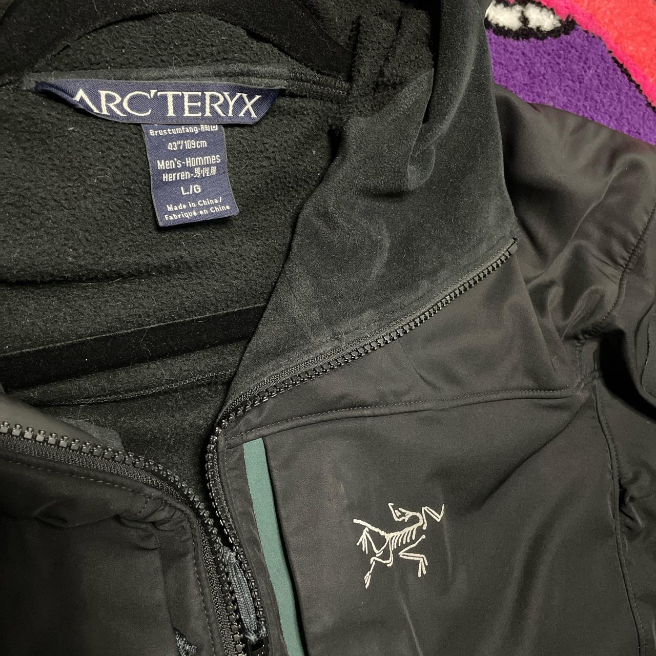 Arc’teryx Black Soft Shell Jacket Hoody Men’s Size... - Depop