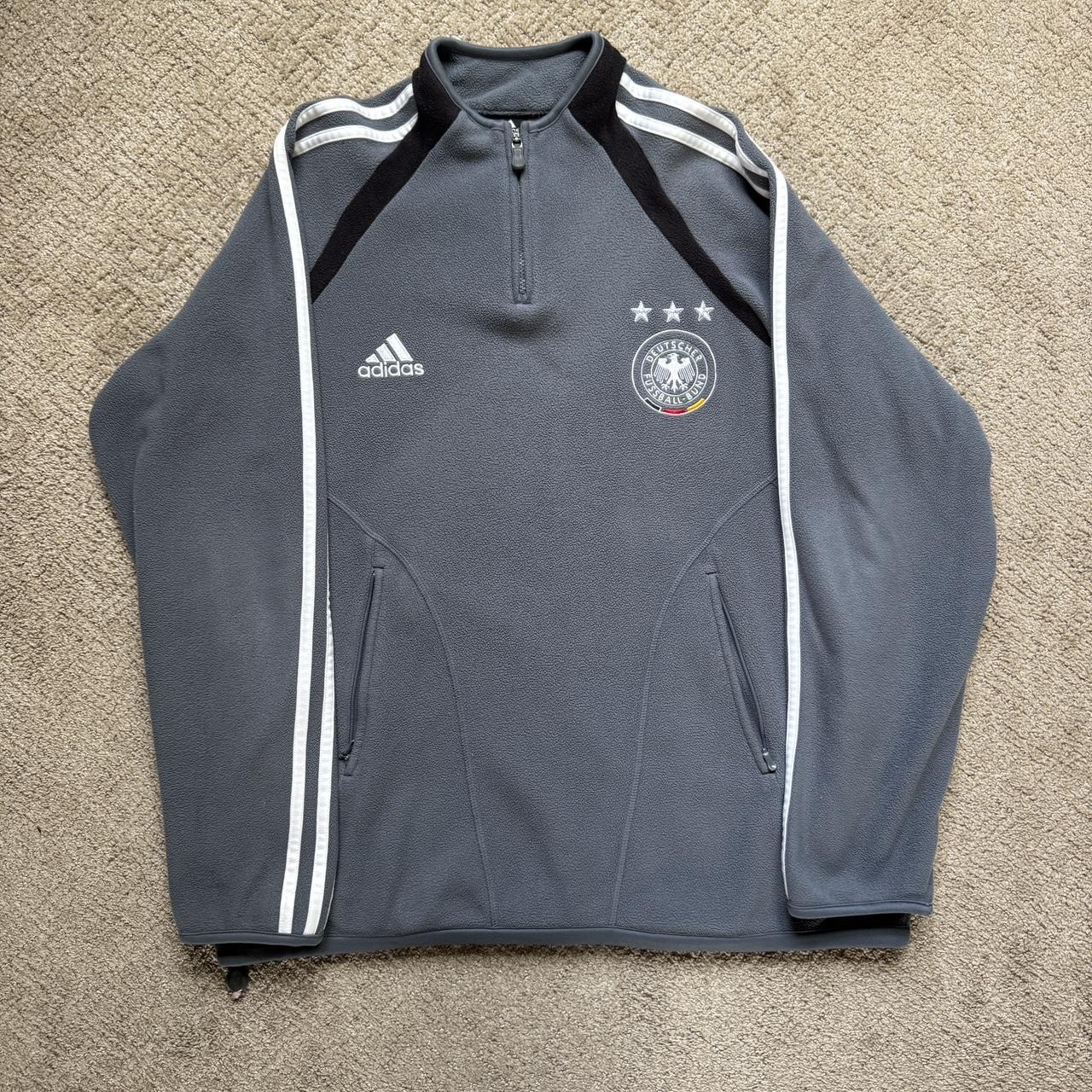 Grey Adidas Germany 2002 quarter zip sweatshirt | Depop