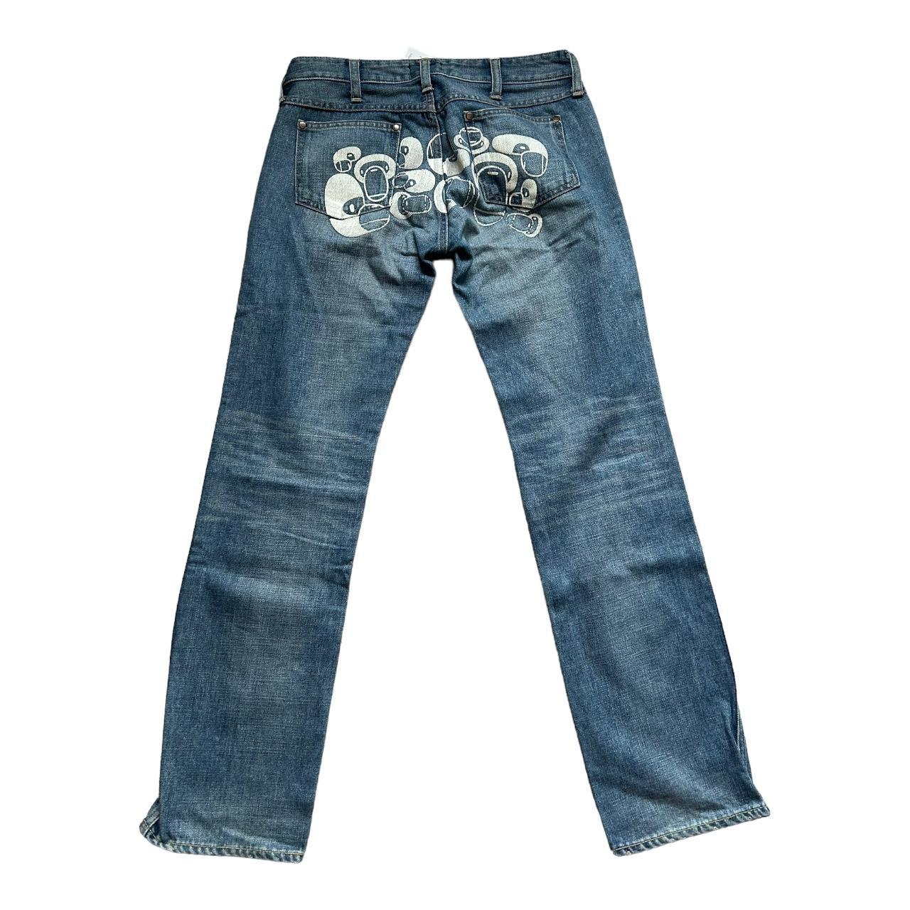 Bape Back Print Denim Jeans 30” waist Good... - Depop