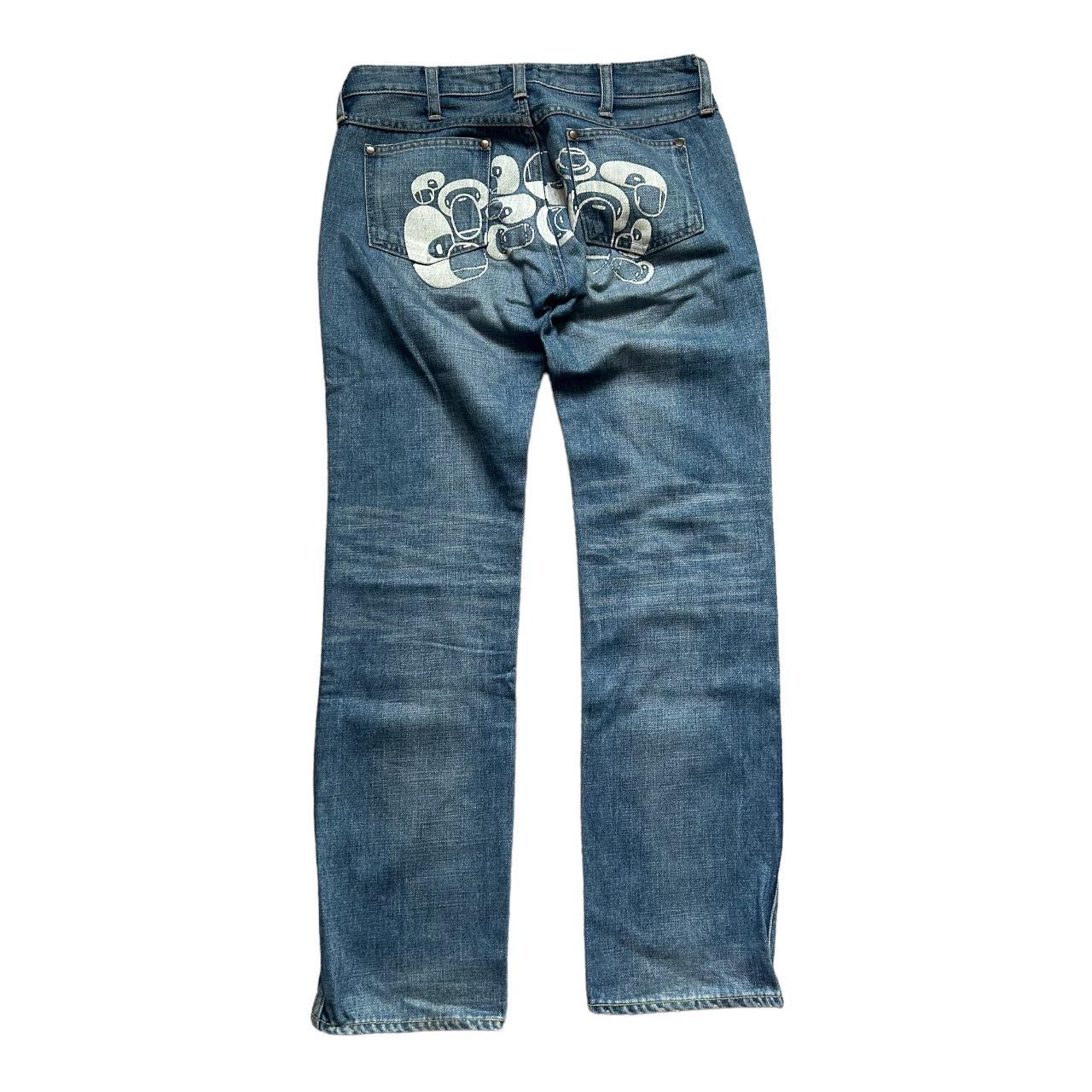Bape Back Print Denim Jeans 30” waist Good... - Depop