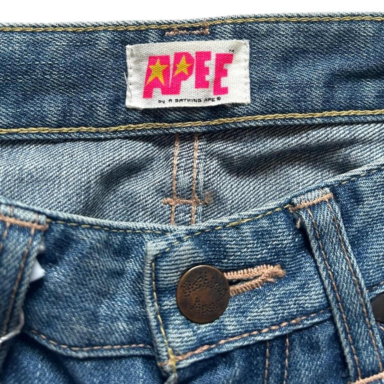 Bape Back Print Denim Jeans 30” waist Good... - Depop