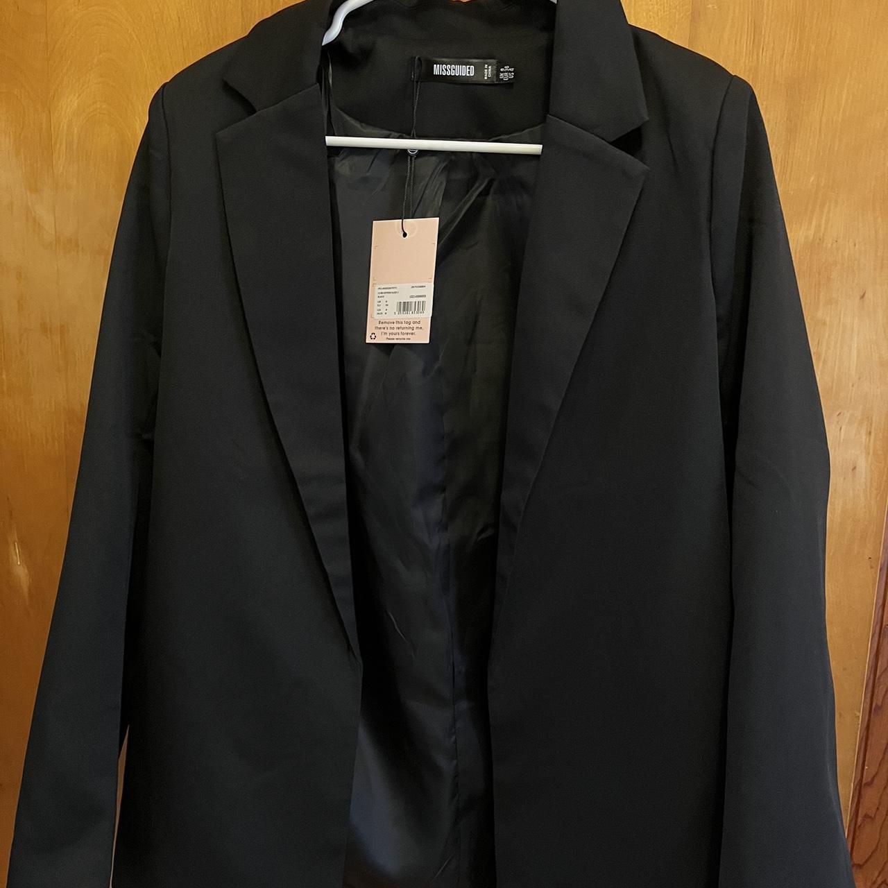 Missguided Women's Black Tailored-jackets | Depop