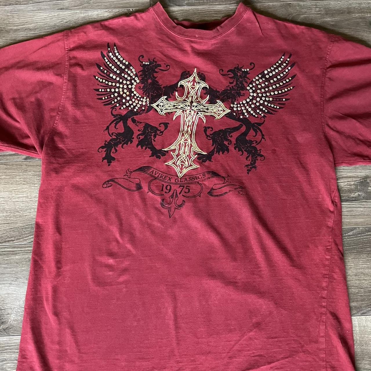 AFFLICTION CROSS & STUDDED WINGS SHIRT‼️🚨 (Affliction... - Depop