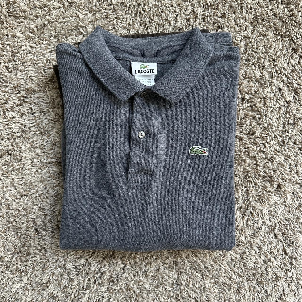 Lacoste polos 100% cotton Size Large Light grey... - Depop