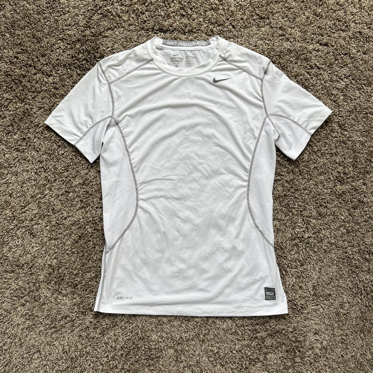 Nike Pro Combat shirt Dri fit fitted Size Medium... - Depop