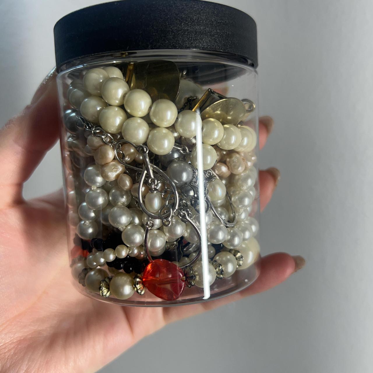 Pearl themed mystery jewelry jar that includes ... | Depop