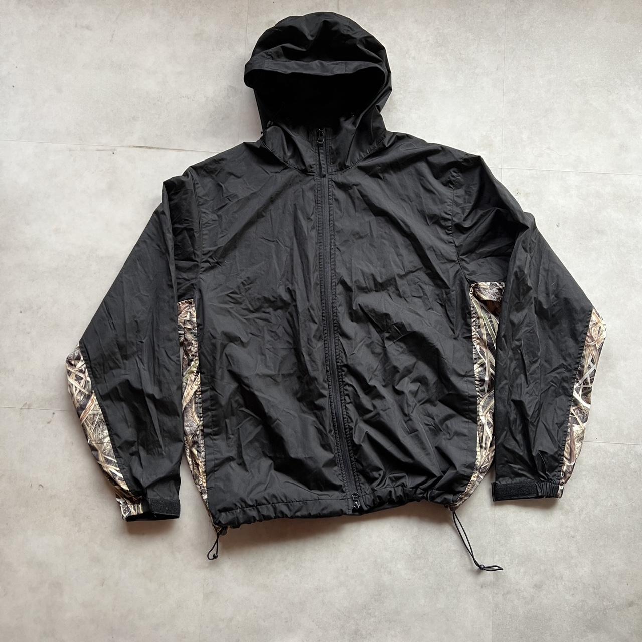 Black and real tree unique windbreaker with... | Depop