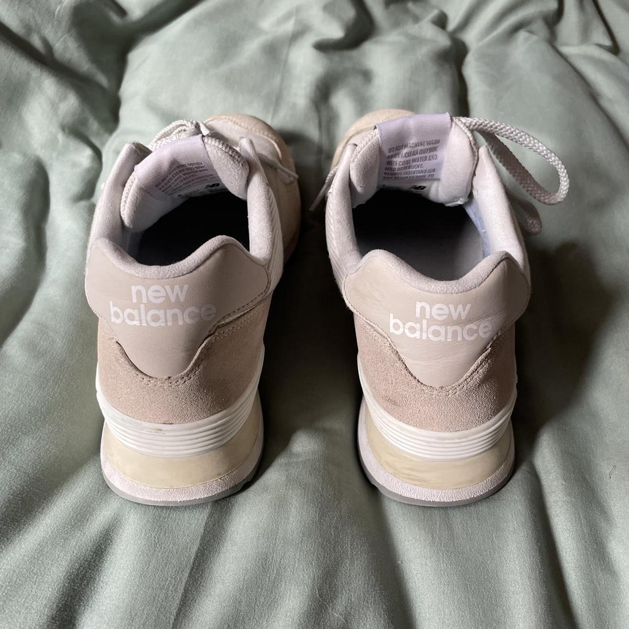 Cream New Balance Sneakers #Newbalance - Depop