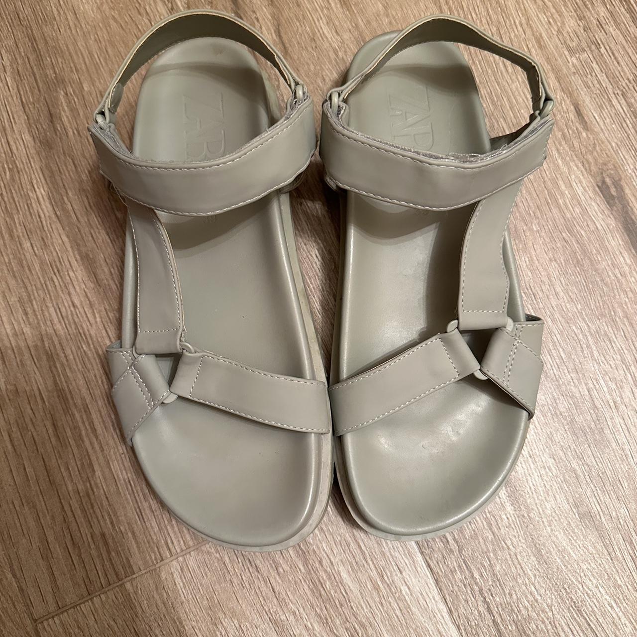 Zara summer sandals Size uk 6 #zara #sandals - Depop