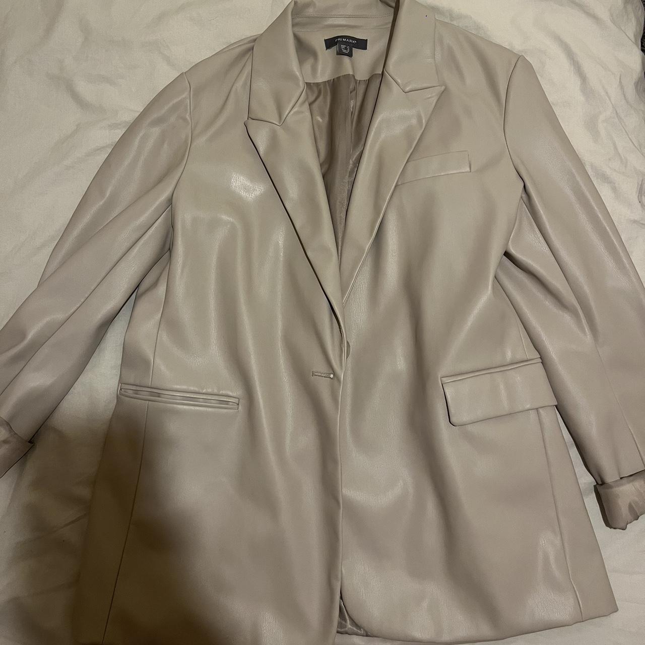 Primark faux leather jacket size 14 but deffo fits... - Depop
